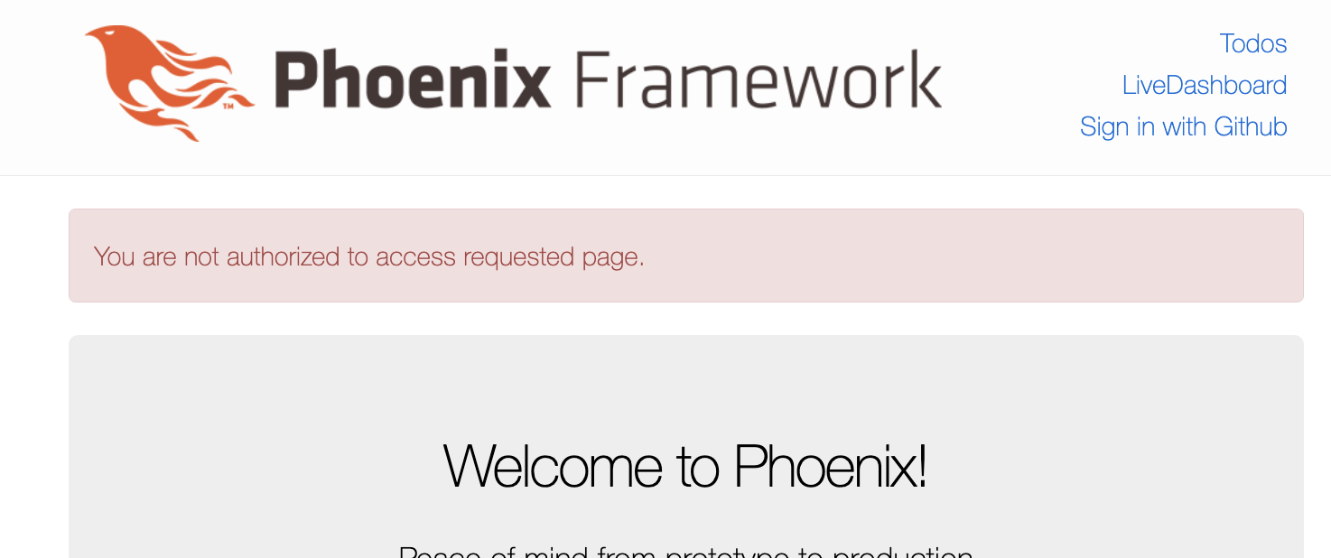 Phoenix with GitHub OAuth Authentication